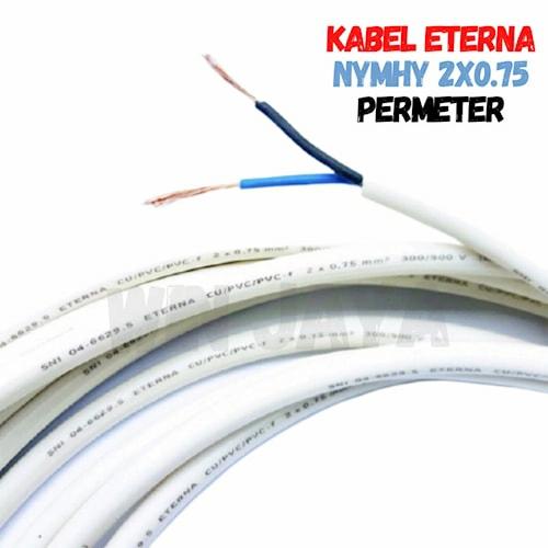 Jual Kabel Listrik Kawat Serabut ETERNA NYMHY 2x0,75 mm Putih Permeter - Jakarta Barat - toko ...