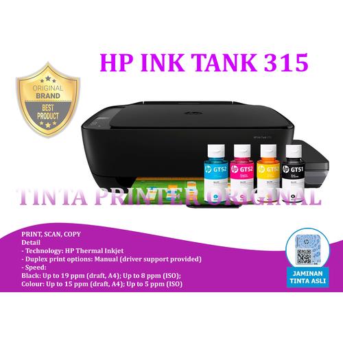 Jual PRINTER HP INK TANK 315 ALL IN ONE PRINT SCAN COPY ORIGINAL ...