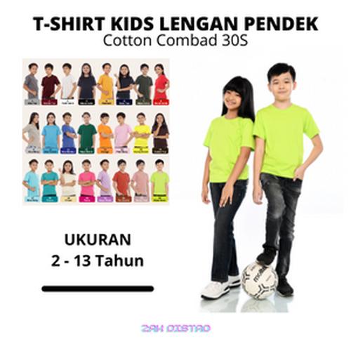 Jual Baju Kaos Polos Lengan Pendek Anak Cotton Combed 30s Warna Hijau ...