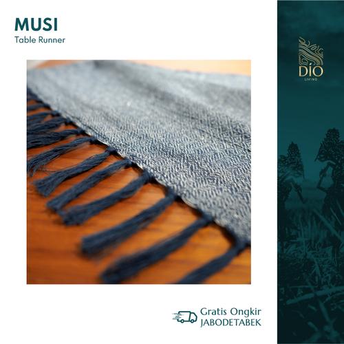 Promo Dio Living - Musi Table Runner Kain Meja Modern Minimalis - Biru ...
