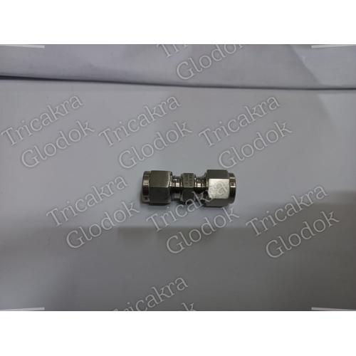 Jual union connector stainless 316 8mm/union connector ss316 v-lok 8mm ...