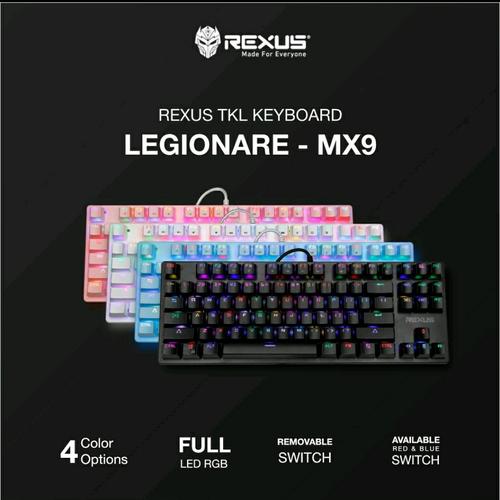 Jual Rexus MX 9 TKL Keyboard Gaming Mechanical Legion MX 9 TKL RGB ...