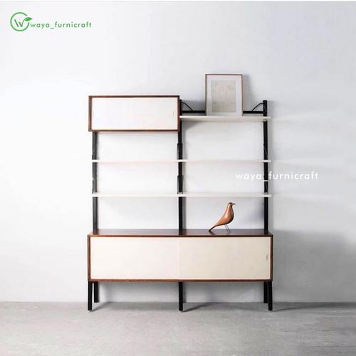 Jual rak lemari hias industrial modern | cabinet rak lemari industrial ...
