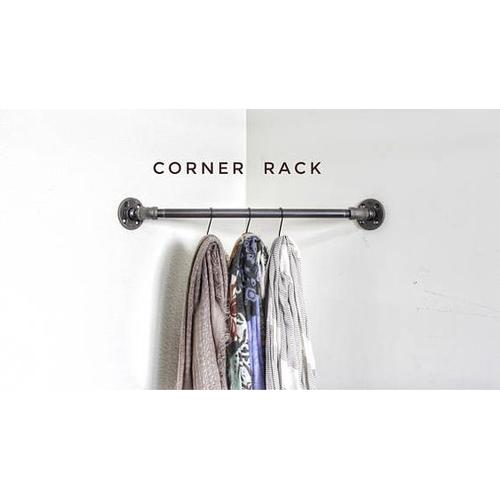 Jual Industrial pipe pipa gantungan sudut corner clothing rack ...
