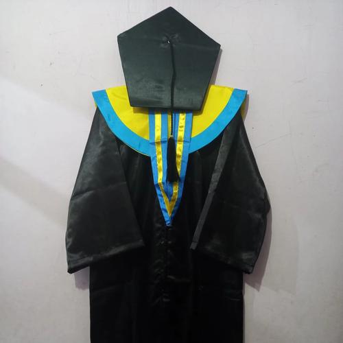 Jual Baju Toga Wisuda Dewasa Kuning List Biru Langit - Hitam, S ...
