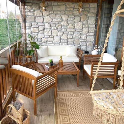 Jual set sofa teras minimalis kayu jati - Kab. Jepara ...