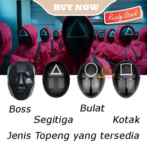 Jual Topeng squid game korea cosplay Helloween SQUIDGAME MASK - Bulat ...