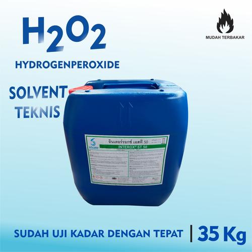 Jual Hidrogen Peroksida ( H2O2 ) Teknis 50% - 35 kg - solvay 35 kg ...