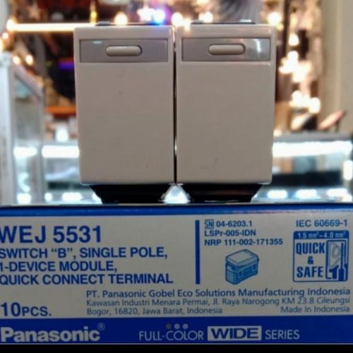 Jual Panasonic WEJ 5531 Mata Saklar Tunggal Engkel 1 Gang Wide Series ...