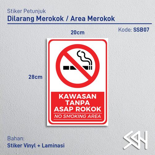 Jual Stiker Peringatan | Sticker Penunjuk | DILARANG MEROKOK - SMOKING ...