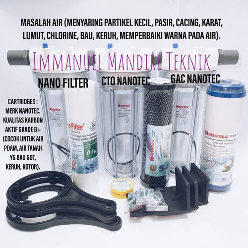 Jual PAKET FILTER AIR NANO 3 TAHAP SEDIMENT - CTO - GAC NANOTEC ...