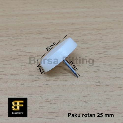 Jual Paku rotan putih 25 mm isi 50 / paku plastik / paku nylon ...
