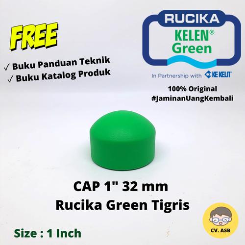 Jual Dop PPR 1" 1 Inch 32mm 32 mm Cap 1" 1 32mm Rucika Green Tigris ...
