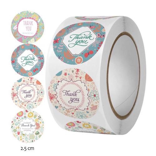 Jual [10 pcs] THANK YOU STICKER LABEL KECIL STIKER BULAT THANKYOU DAUN ...