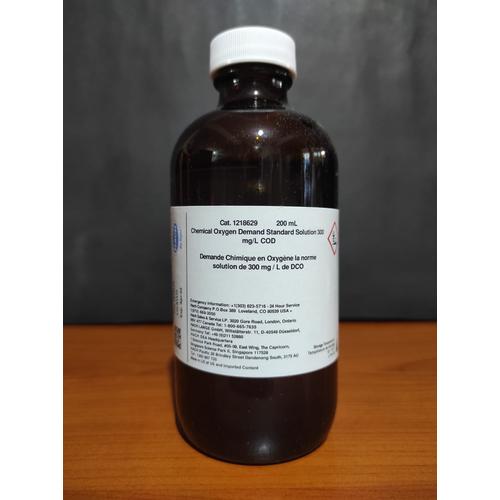 Jual COD Standard Solution, 300 mg/L as COD (NIST), 200 mL 1218629 Hach ...