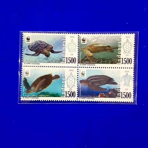 Jual Prangko/Perangko INDONESIA. 2010. WWF. Gambar PENYU. Set - Jakarta ...
