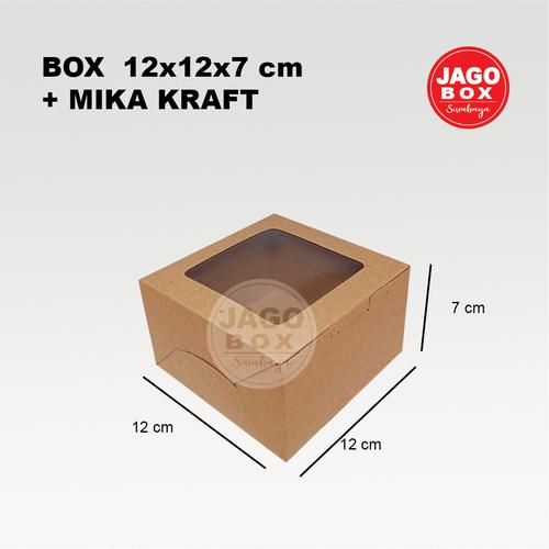 Jual BOX KOTAK DOS KUE SNACK DESSERT SOUVENIR 12 x 12 x 7cm + MIKA ...