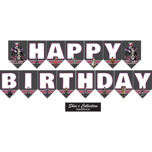 Jual Banner happy birthday ulangtahun kamen rider Zio set - Chibi - Kab ...