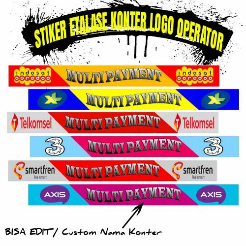 Jual ISI 6PCS ALL OPERATOR STIKER ETALASE KONTER + LAMINASI - PAKAI ...