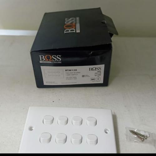 Jual Saklar 8 gang Boss / grid swit 8 gang 1 way / saklar clasic BT 38 ...
