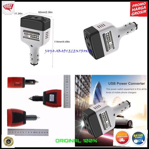 Jual POWER INVERTER USB AKI ACU DC TO AC LISTRIK ADAPTOR MOBIL CAR ...