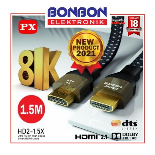 Jual PX HD2-1.5X HDMI Kabel 2.1 High-Speed 8K HDR Smart HDMI Cable 1.5M ...