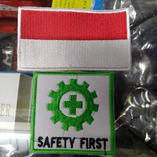 Jual LOGO SAFETY (EMBLEM) BENDERA MERAH PUTIH & K3,BAHAN KATUN ...