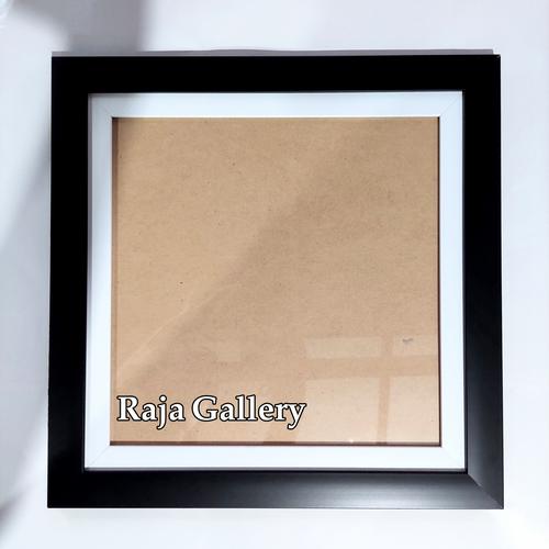 Jual Frame / Bingkai foto - 20x20cm minimalis putih Double Lis kertas ...