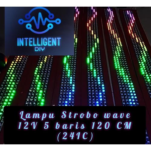 Jual Lampu strobo wave kaca mobil 5 baris 12V (NO WIFI) ZIGZAG - 40 IC ...