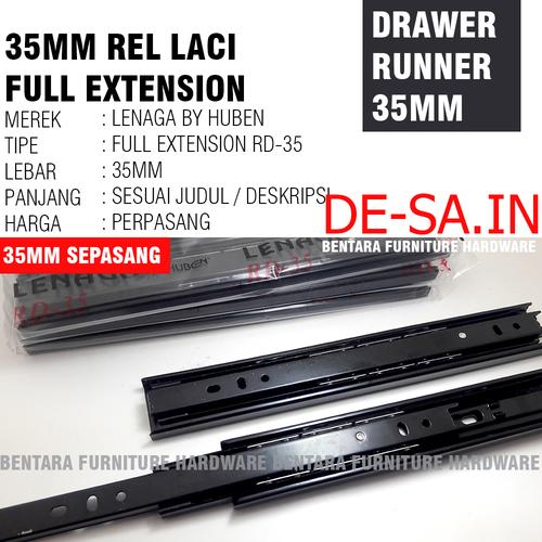 Jual 25 CM LENAGA BY HUBEN RD-35 250 MM REL LACI DOUBLE TRACK BALL ...