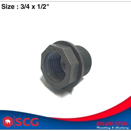 Jual Vlok Ring PVC 3/4 x 1/2 Inch Verlop Reducing Faucet 3/4 x 1/2" SCG ...