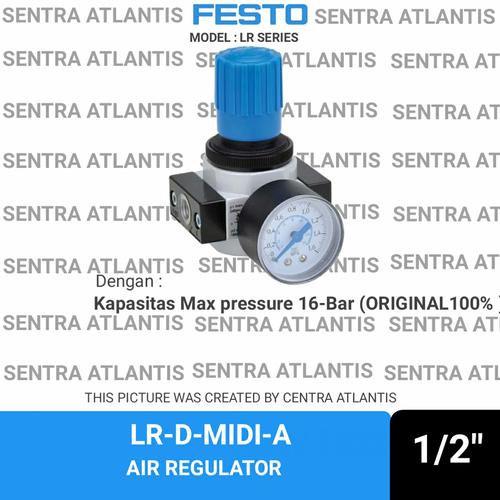 Jual AIR REGULATOR FESTO, 2 Way 1/2" l LR-D-MIDI ORIGINAL100% - Jakarta ...