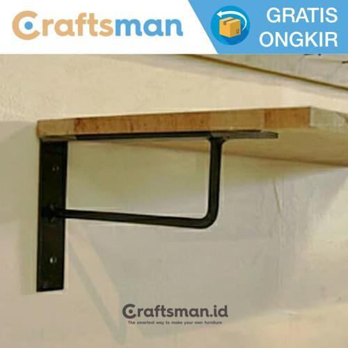 Jual Besi Siku Tatakan Rak Dinding Besi Penyangga Rak Hambalan - Hitam ...