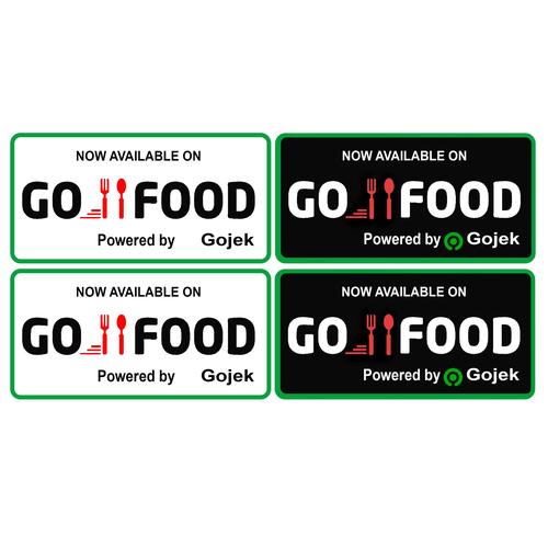 Jual STIKER GOFOOD (logo Gojek baru) untuk tempat kuliner - Hitam ...