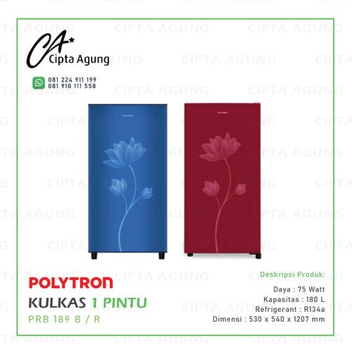 Jual KULKAS 1 PINTU 180 L POLYTRON PRB-189 PRB 189 B / R [BDG] - Biru ...