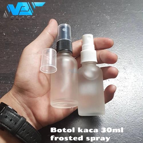 Jual botol spray 30ml kaca bening doff / botol kaca tutup spray - spray ...