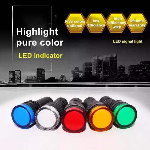 Jual Lampu Pilot Indikator 220V 16 Mm PANEL MOUNT LED - Putih - Kota ...