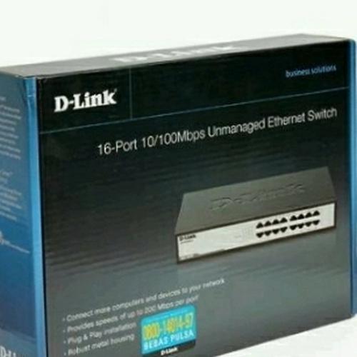 Jual SWITCH HUB D LINK DES 1016C UNMANAGED 16 PORT 10/100Mbps case ...