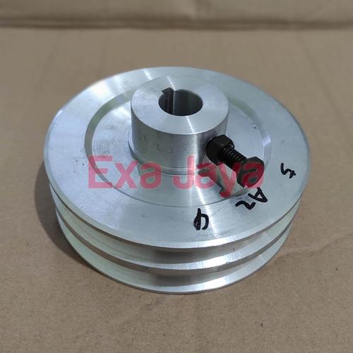Jual Pulley pully A2 - 5 inch as 19 20 22 24 25 28 mm pully aluminium ...