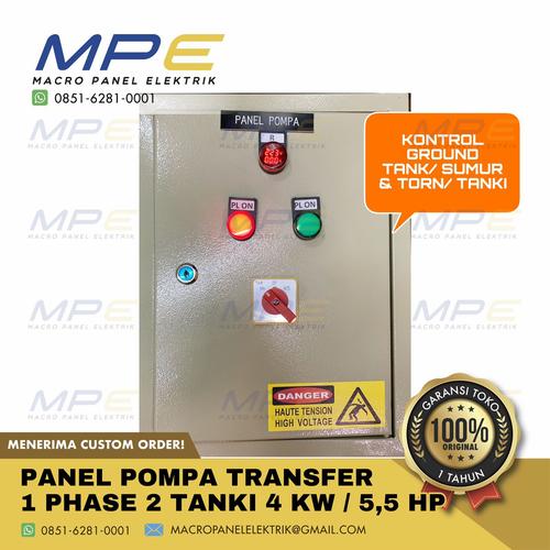 Jual Panel Pompa Transfer 1 Phase 2 Tanki 4kW 5,5HP Otomatis ...