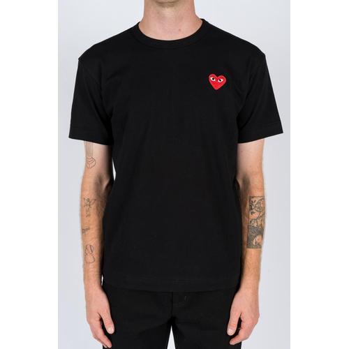 Jual CDG Comme Des Garcons Play Red Heart Logo Signature Tshirt - ORI ...