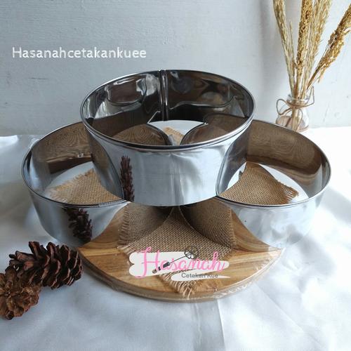 Jual 1 set Ring cutter kue bolu BULAT stainless tebal - BULAT, 10 12 14 ...