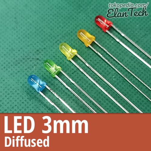 Jual LED 3mm diffused Merah Kuning Hijau Generik 3 mm - Pilih Varian ...
