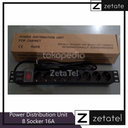 Jual Power Distributing Unit 8 Socket 16A / PDU 8 Socket 16A - Metal ...