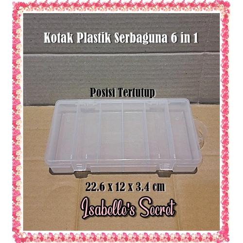 Jual Kotak Container Box Penyimpanan Perkakas 6 Sekat / Storage Box 6 ...