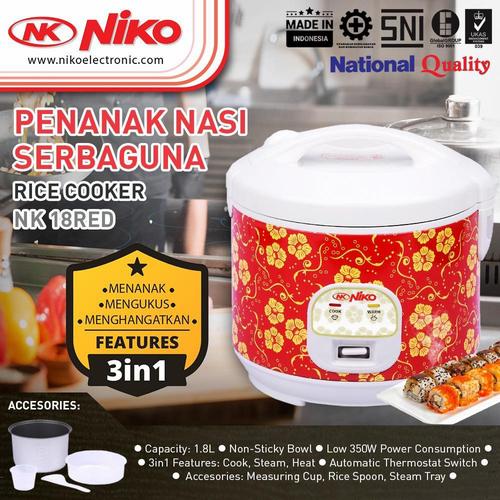 Jual Rice Cooker Niko 1.8 L Penanak Nasi Multifungsi 1.8 liter - Polos ...