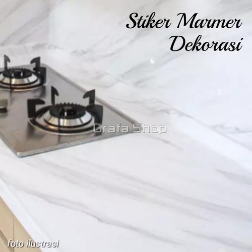Jual Stiker Marmer Dekorasi Dapur / Meja Sticker Kitchen - Putih Bercak ...