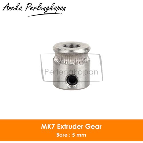 Jual MK7 3D Printer Hobbed Pulley Extruder Extrusion Drive Gear - Kota ...