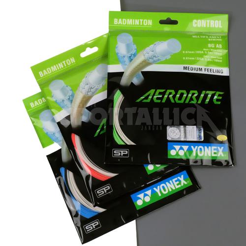 Jual Senar Badminton Yonex BG AB / Aerobite / BGAB SP - White Blue ...