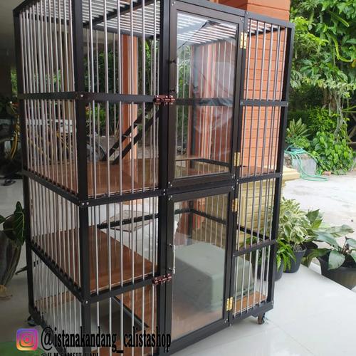 Jual KANDANG KUCING ALUMUNIUM P.90 X L.60 X T.120 - RANGKA BROWN - Kab ...